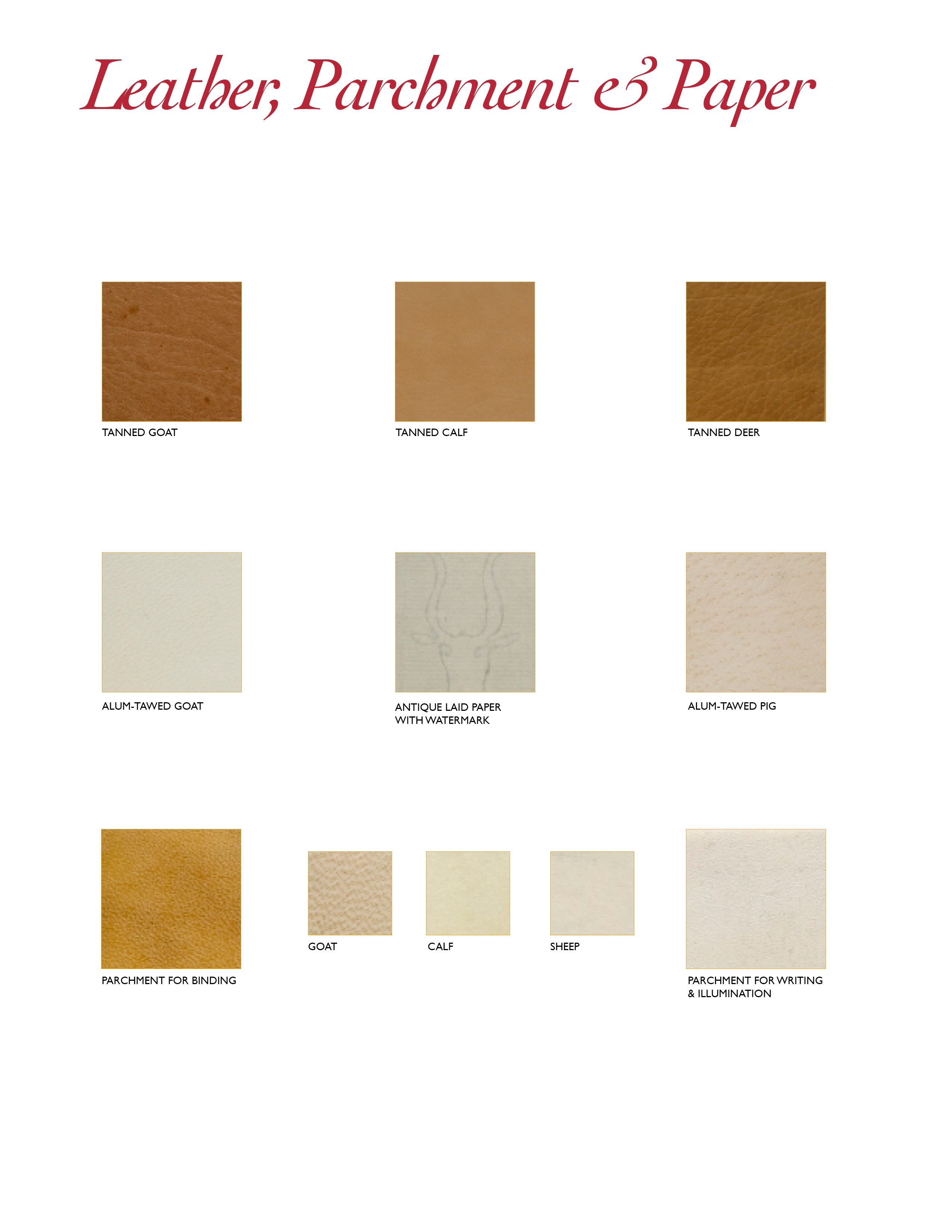 Leather and Parchment Samples | Traveling Scriptorium